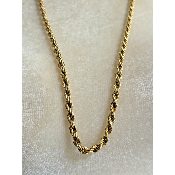 Monet | Jewelry | Vintage Monet Rope Chain Necklace Chunky Gold Tone 3 ...